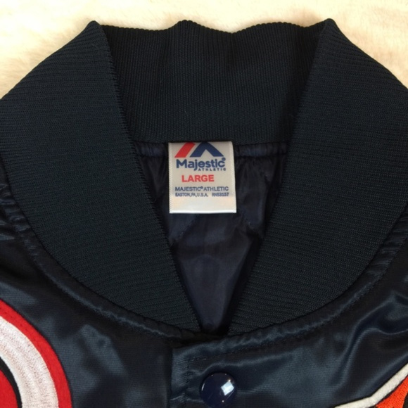Majestic | Jackets & Coats | New Mlb Team Logo Satin Quilted Baseball ...